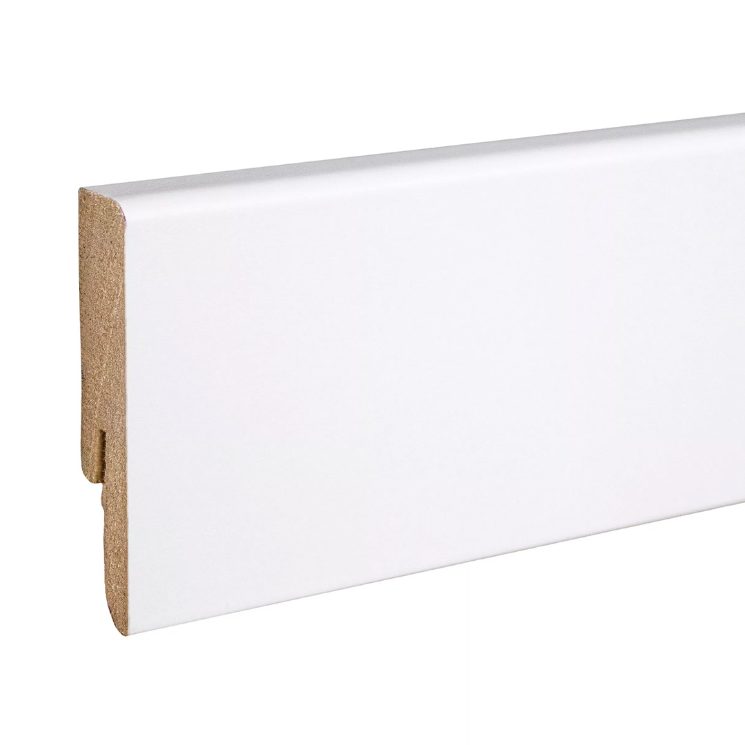 Neuhofer | Plinthe moderne | 12 x 58 x 2400 mm | MDF feuilleté | Blanc ...