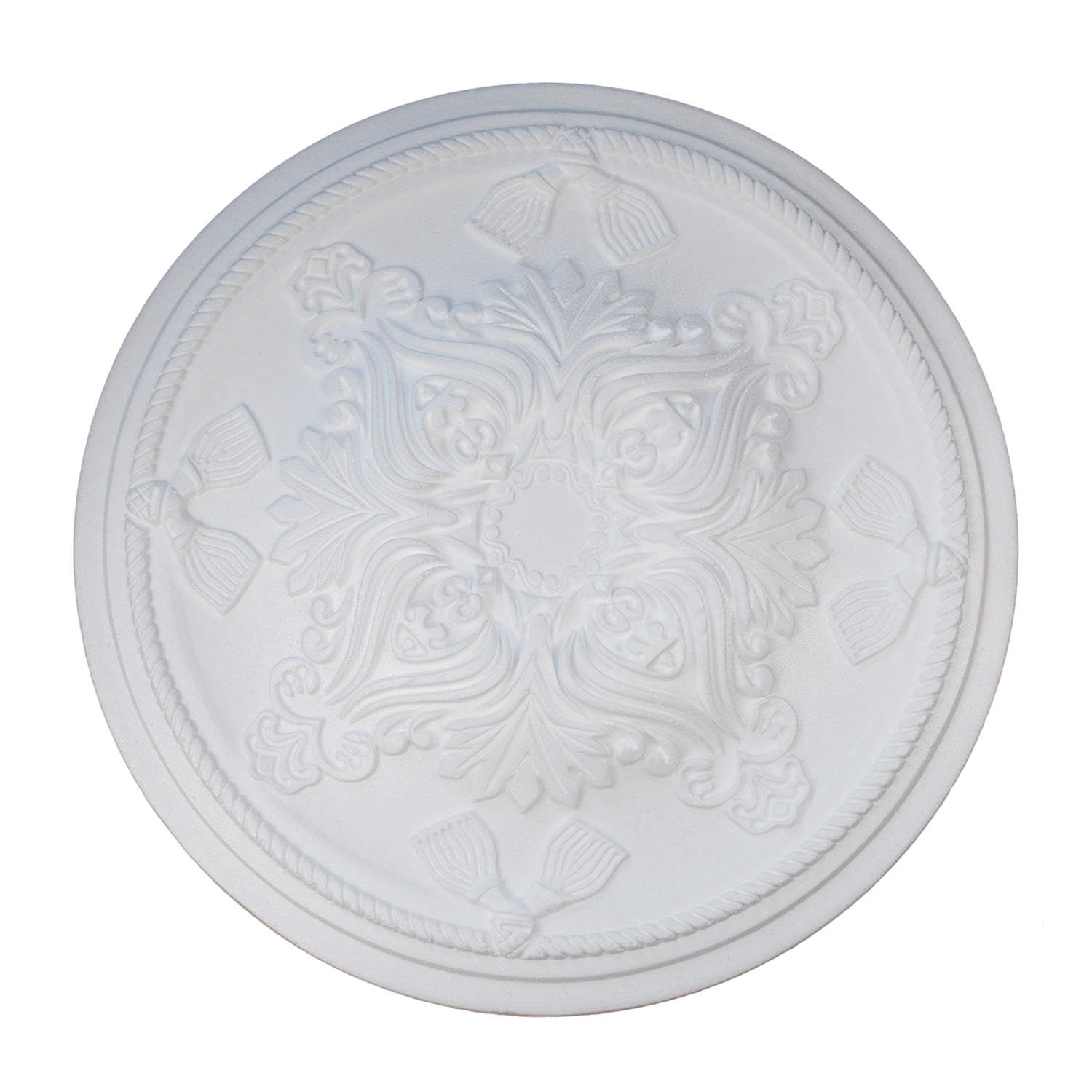 Rosace design Marbet R-13 | Ø 43 cm | polystyrène léger blanc | Expertdecor