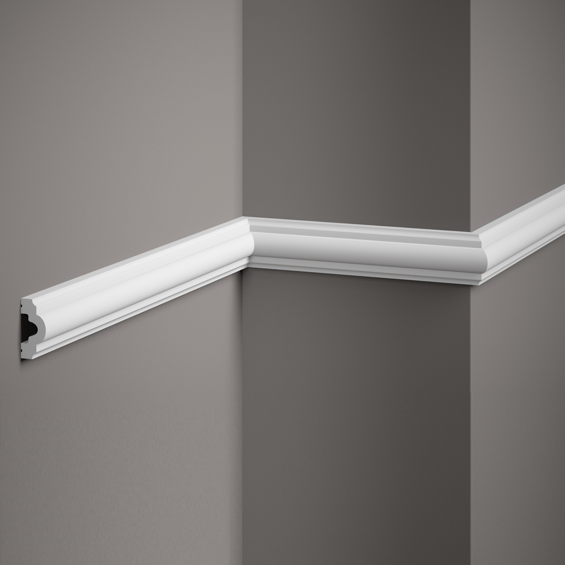 PROVISTON | Moulure décorative "NE002" | 18 x 40 x 2000 mm | Blanc ...