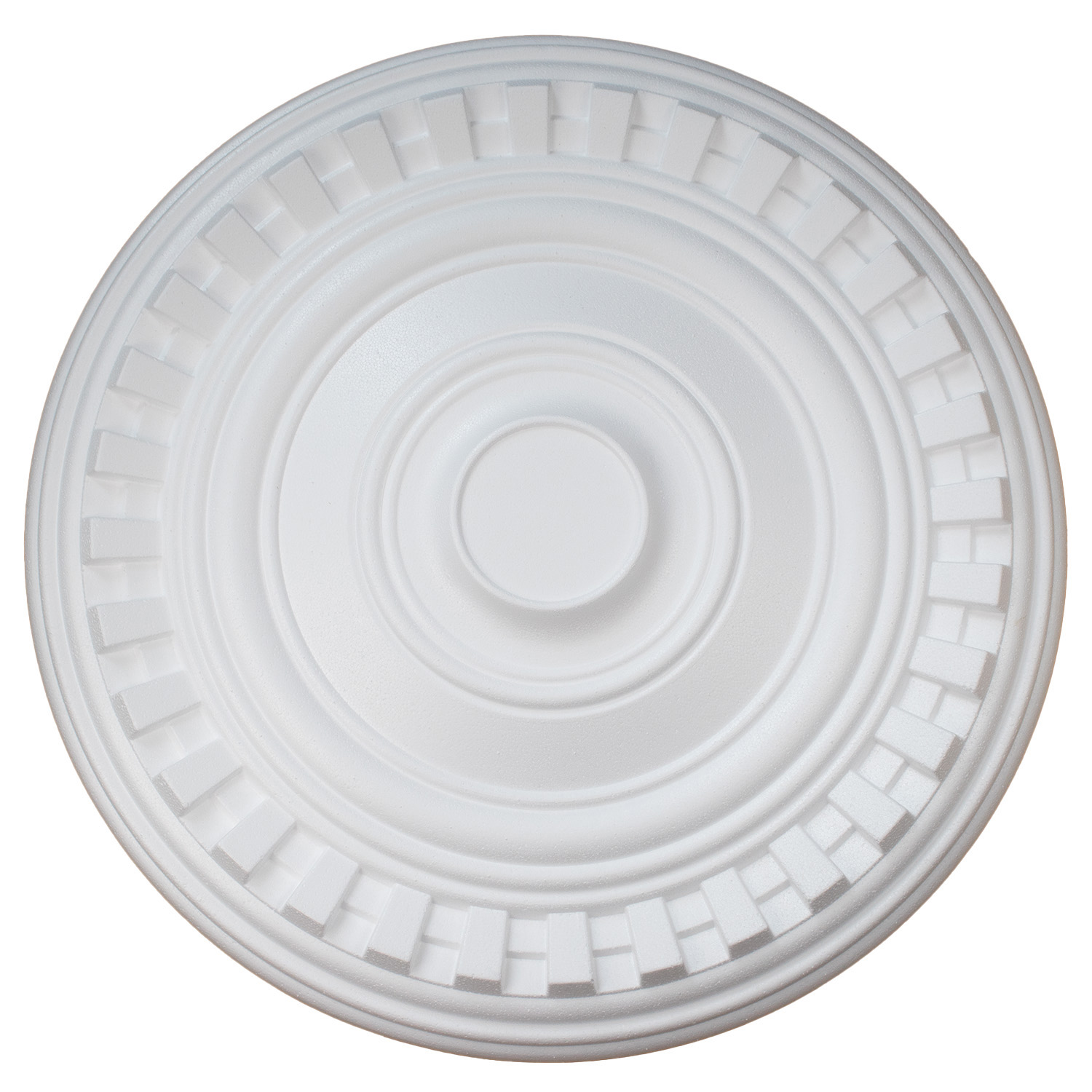 Rosace simple Marbet R-27 | Ø 60 cm | polystyrène léger blanc | Expertdecor